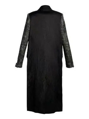Erdem Floral-embroidered Double-breasted Coat - Grey