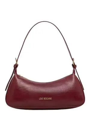 Moschino Logo Plaque Shoulder Bag - Red