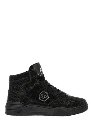 Philipp Plein Mid-top Predator V2 Strass Sneakers - Black