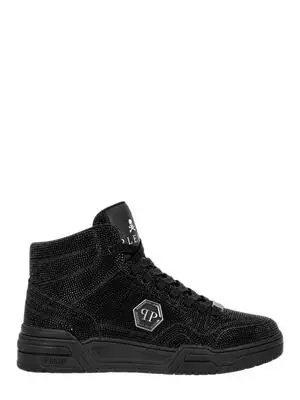 Philipp Plein Mid-top Predator V2 Strass Sneakers - Black