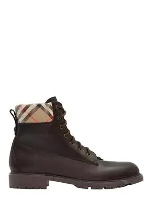 BURBERRY Leather Durham Boots