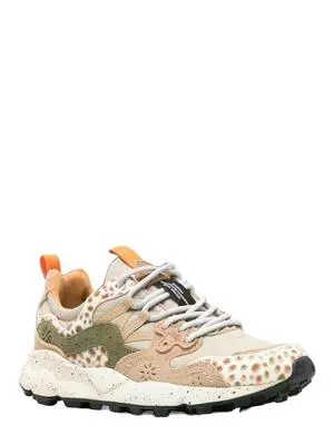 FLOWER MOUNTAIN Yamano 3 Leopard-print Panelled Sneakers - Neutrals