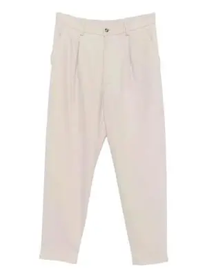 Eleventy Pleated Tapered Trousers - Neutrals