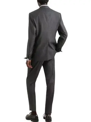 Dolce & Gabbana Pinstripe-pattern Notched-lapel Blazer - Grey