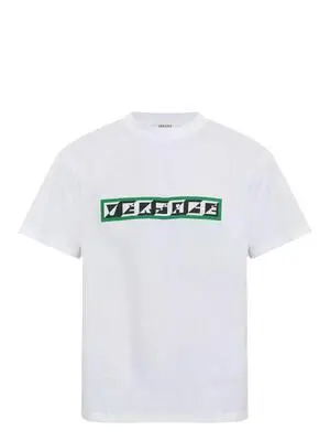Versace Printed Cotton-jersey Regular T-shirt - White