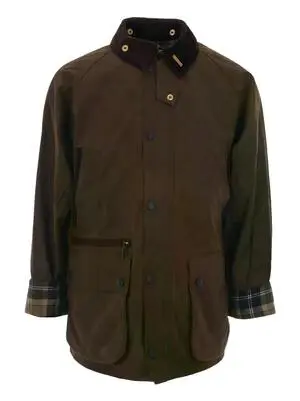 Barbour Bedale Waxed-cotton Corduroy-collar Jacket - Brown