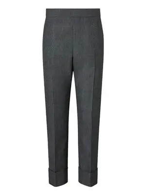 Thom Browne High Twist Wool Trousers - Grey