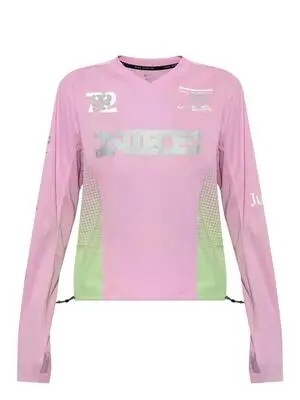 Nike Swift Logo-print Long-sleeve T-shirt - Pink