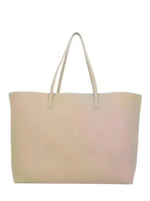 Fendi FENDI Grained Leather Tote Bag Neutrals