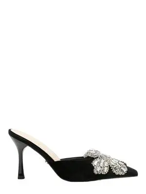 TWENTY FOURHAITCH Crystal-embellished Pointed-toe Pumps - Black