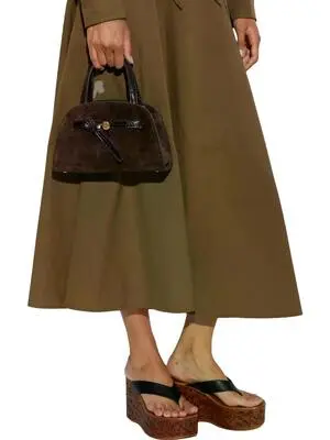 Tory Burch Small Romy Suede Bauletto Bag - Brown