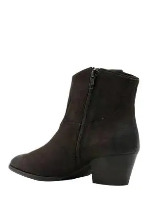 Ash Fame Leather Ankle Boots - Brown