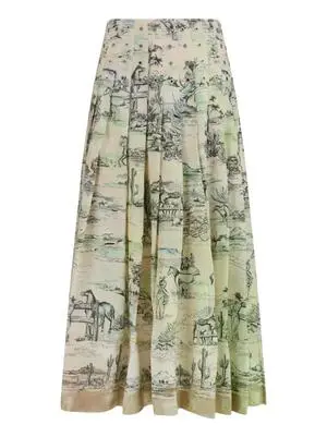 ALEMAIS Scout Pleated Skirt - Neutrals