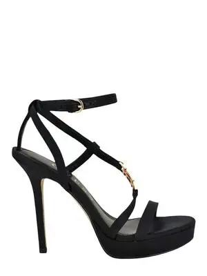 Guess Lucier Logo-plaque Sandals - Black