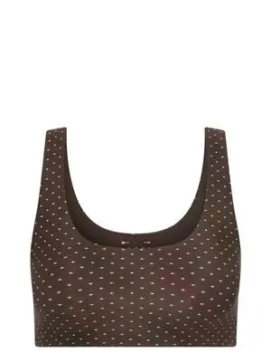 The Upside Poet Harley Sports Bra - Brown