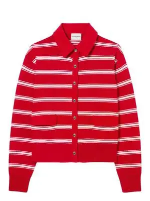 Claudie Pierlot Striped Cardigan - Red