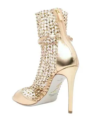 Rene Caovilla 105mm Galaxia Sandals - Gold