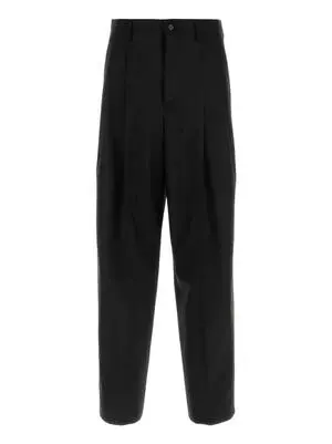 Dolce & Gabbana Pleated Wool Trousers - Black