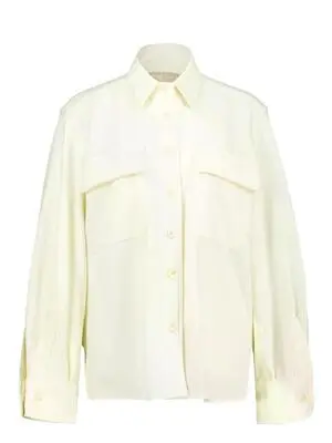 120% Lino Button-up Flap-pocket Shirt - Neutrals