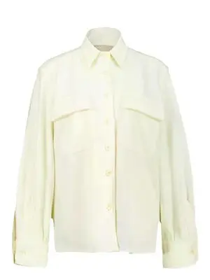 120% Lino Button-up Flap-pocket Shirt - Neutrals