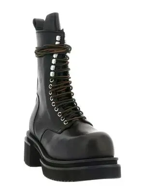 Rick Owens Bogun Lace-up Boots - Black