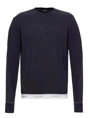 Dsquared2 Logo-waistband Long-sleeve T-shirt - Blue