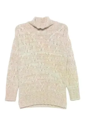 FABIANA FILIPPI Cable-knit Sequin-embellished Sweater