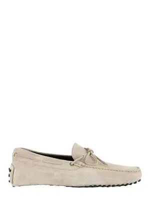 AURELIEN Softey Tie-detail Loafers - Grey