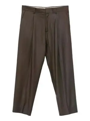 COSTUMEIN Pleated Vincent Trousers - Brown