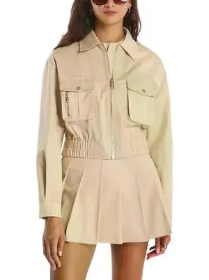 Guess Zip-up Cargo Jacket - Neutrals