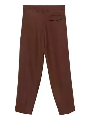 COSTUMEIN Pleated Straight-leg Trousers - Brown