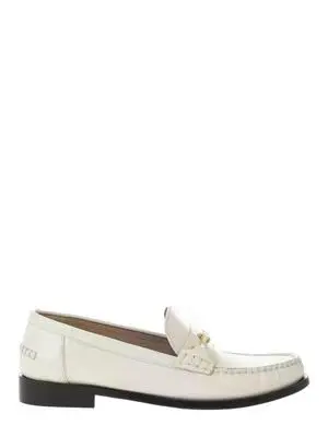 FERRAGAMO Harry Patent Leather Loafers - White