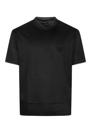 EMPORIO ARMANI Logo-patch Crew-neck T-shirt
