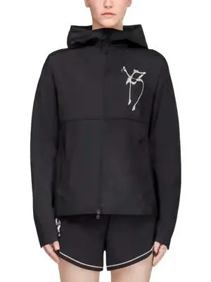 Y3 Chito Graphic-print Running Jacket - Black