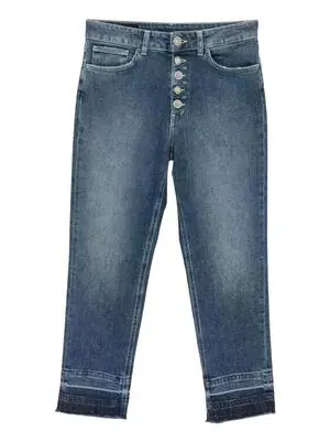DONDUP Button-fly Frayed Jeans - Blue