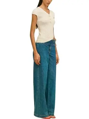 Cult Gaia Yael Denim Pants - Blue