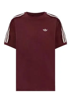 Adidas Lace-trimmed Side Stripe T-shirt - Red