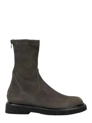 GUGLIELMO ROTTA Suede Zip-up Boots - Grey