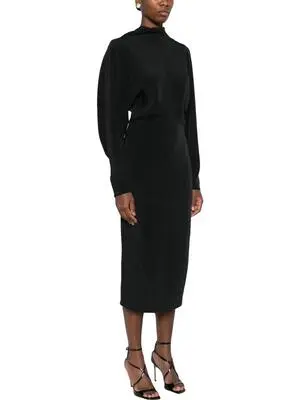 GIORGIO ARMANI Giorgio Armani High-Neck Batwing-Sleeve Dress
