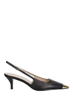 Furla Metal-toe-cap Slingback Pumps - Black