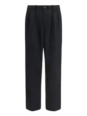 NINE:INTHE:MORNING Wide-leg Belt-loops Trousers - Black