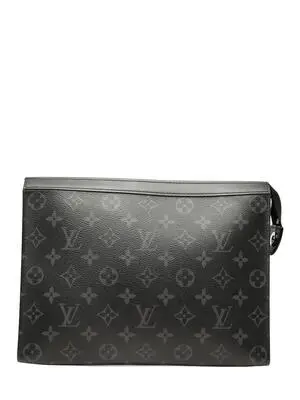 LOUIS VUITTON 2020 Monogram Eclipse Pochette Voyage Mm Clutch Bag - Black