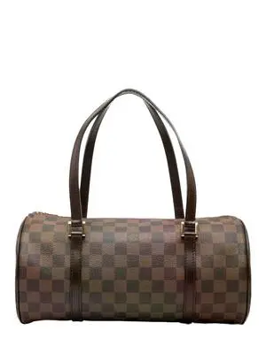 LOUIS VUITTON 2005 Damier Ebene Papillon 30 Handbag - Brown