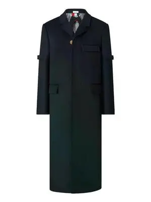 Thom Browne Cashmere Chesterfield Overcoat - Blue
