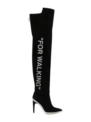 Off-White For Walking Over-the-knee Boots - Black