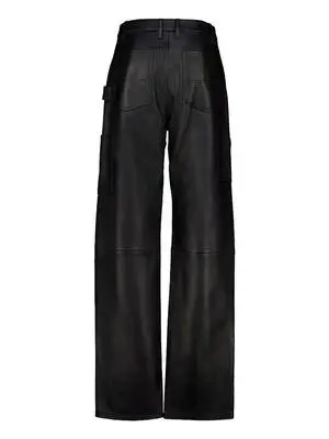 Altuzarra Mills Straight-leg Leather Trousers - Black