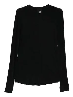 THOM KROM Raw-edge Crew-neck Sweater - Black