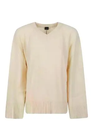 Pinko V-neck Raglan-sleeve Sweater - Neutrals