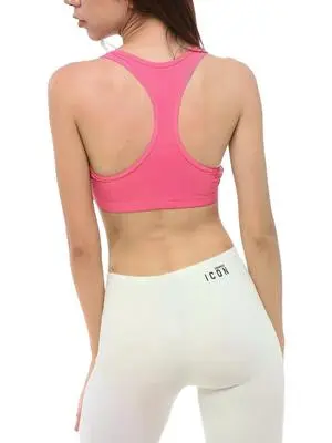 Dsquared2 Logo-tape Racerback Sports Bra Pink