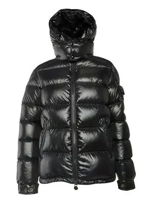 Moncler Maya Quilted Hooded Jacket - Black